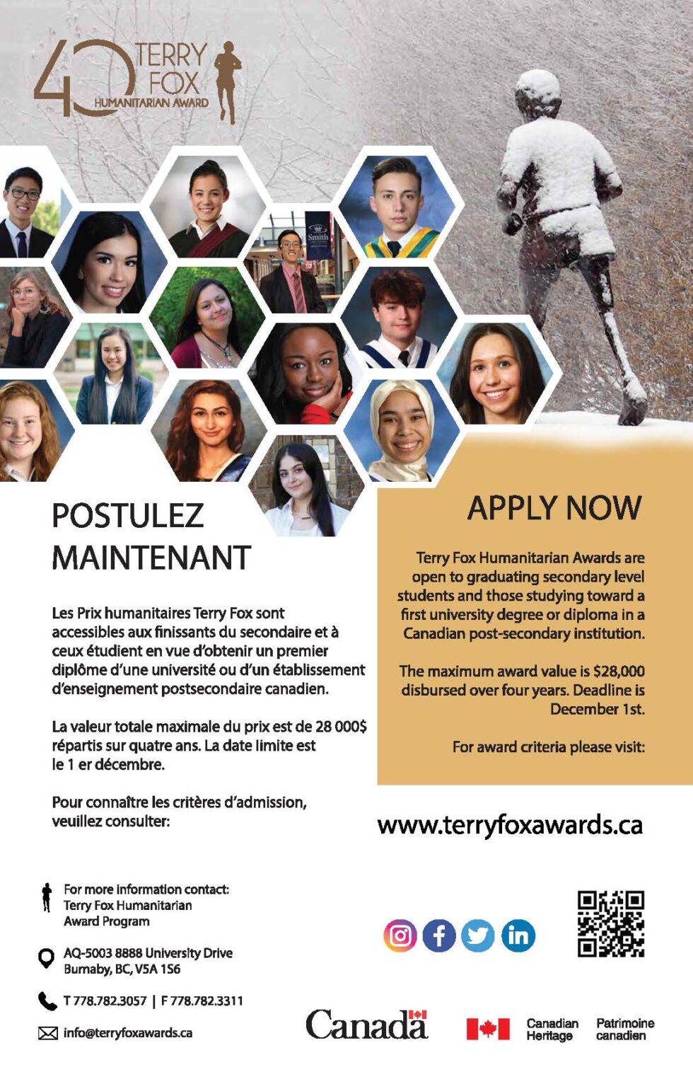 Poster Campaign Archive | Terry Fox Humanitarian Award